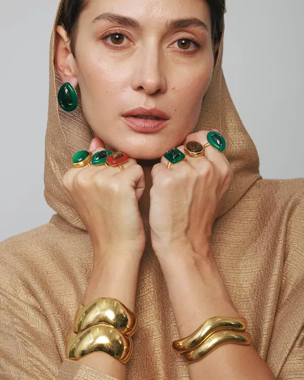 BOHÈME BY VÉRO Onyx & Malachite Drop Earrings