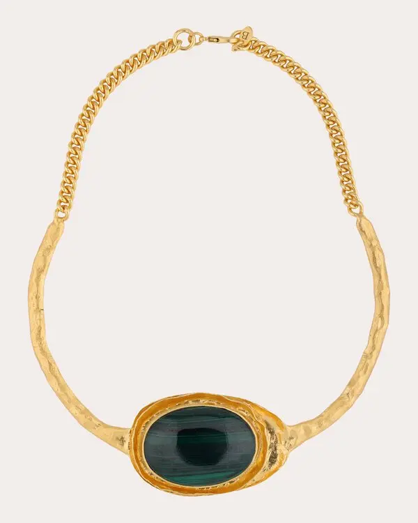 BOHÈME BY VÉRO Malachite Rococo Large Collar Necklace