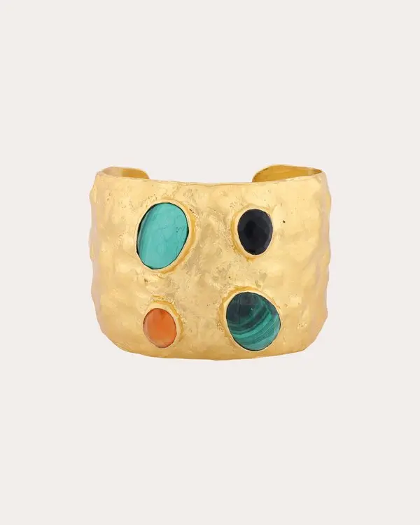 BOHÈME BY VÉRO Carnelian & Malachite Rococo Large Cuff