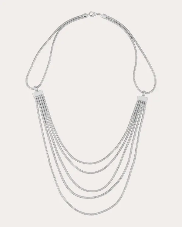 BOHÈME BY VÉRO Ameena Cascading Necklace - Silver