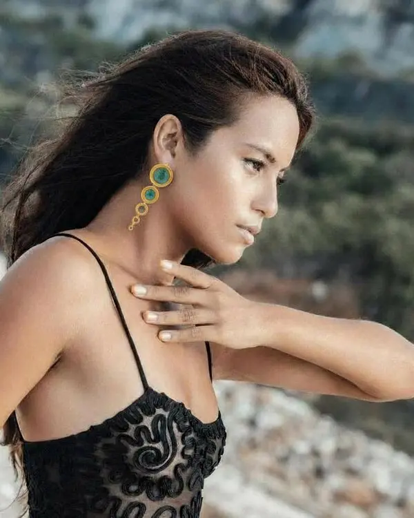 BOHÈME BY VÉRO Malachite Vida Drop Earrings