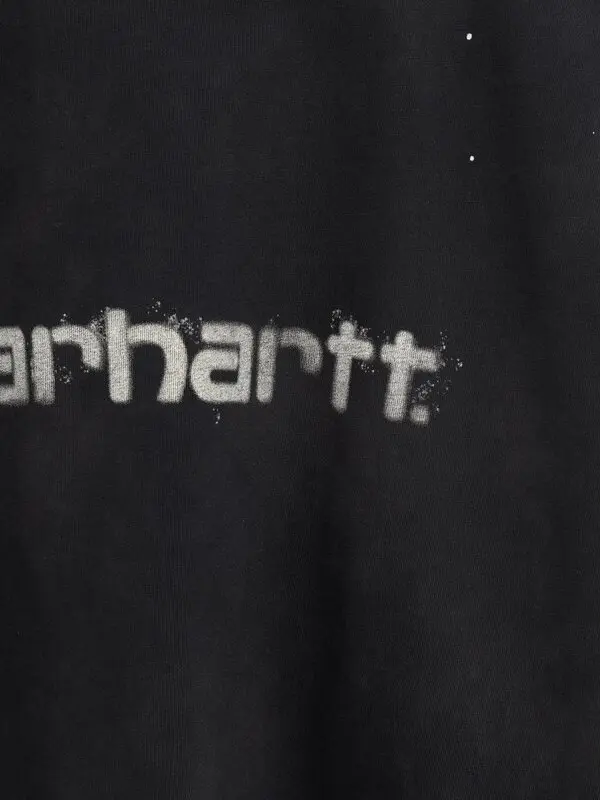 Carhartt Work In Progress Logo Cotton T-shirt - Black