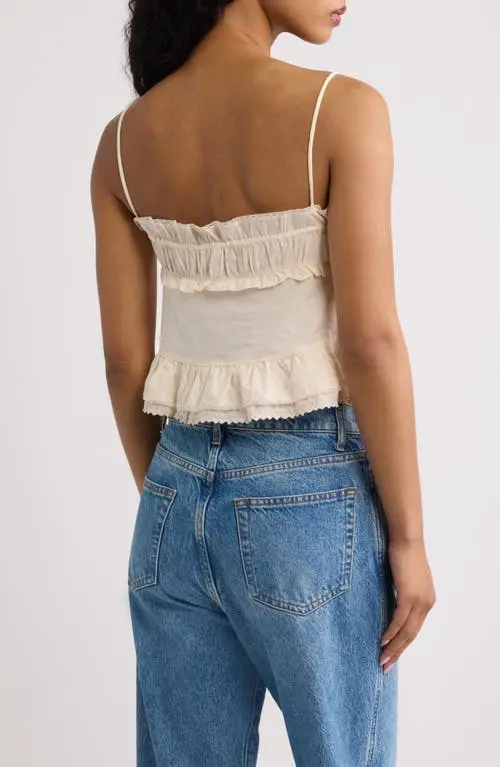 Mango Ruffle Lace Top