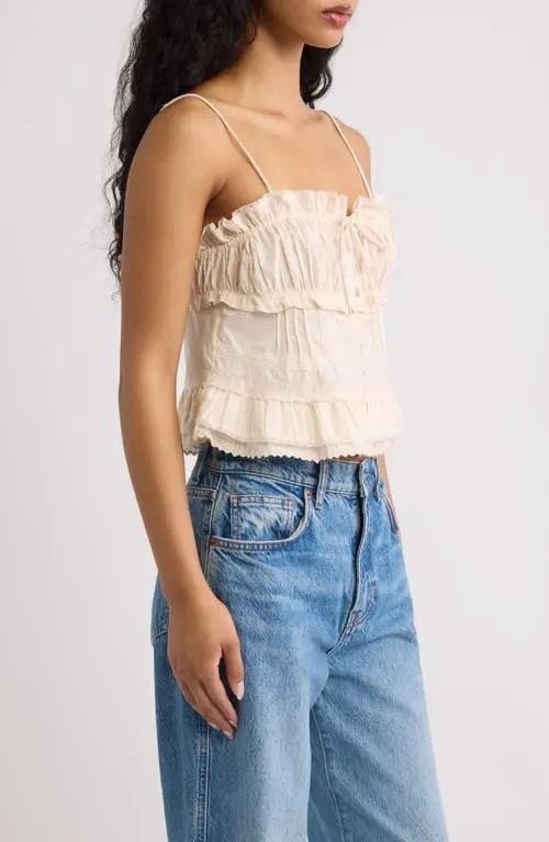 Mango Ruffle Lace Top
