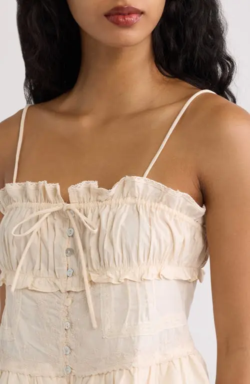 Mango Ruffle Lace Top