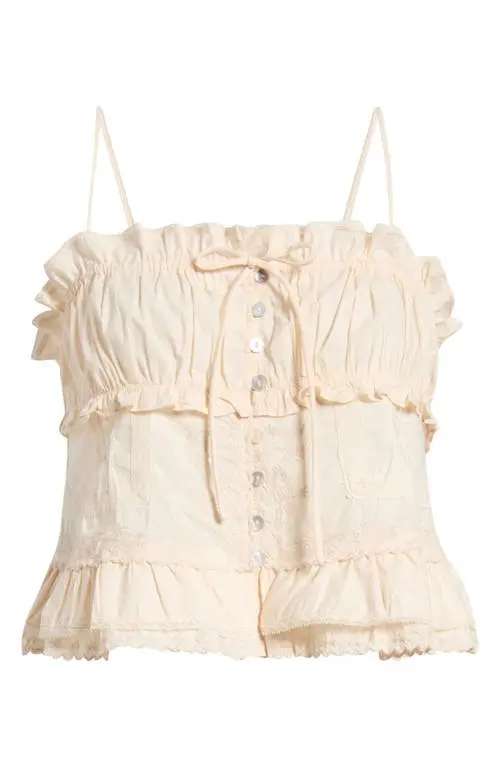 Mango Ruffle Lace Top
