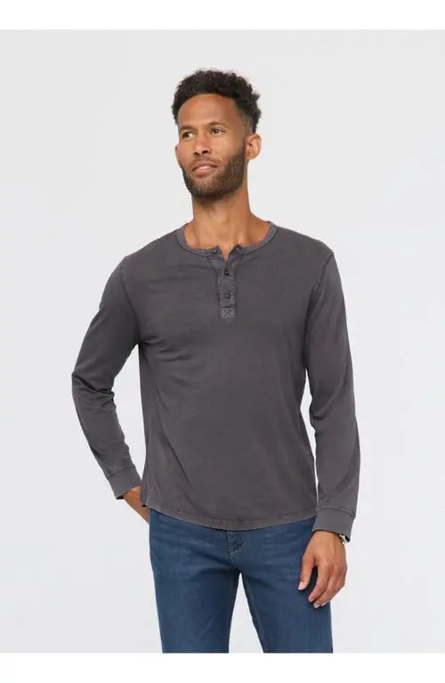 DUER Purepima Vintage Henley - Washed-grey