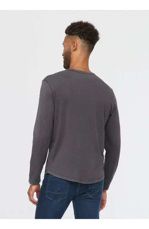 DUER Purepima Vintage Henley - Washed-grey