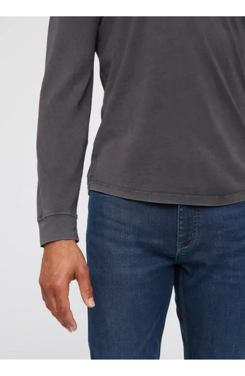 DUER Purepima Vintage Henley - Washed-grey