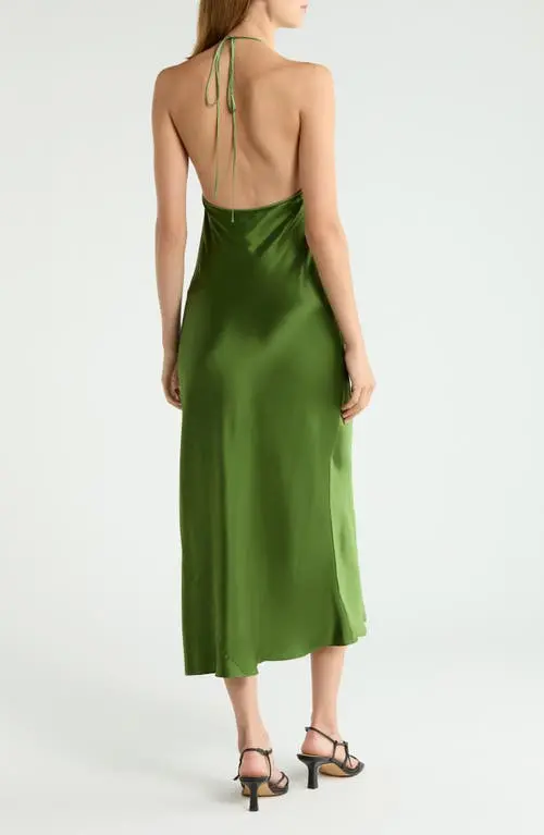 REFORMATION Sleeveless Silk Maxi Dress - Topiary