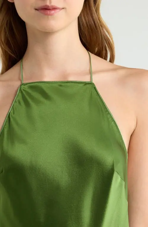 REFORMATION Sleeveless Silk Maxi Dress - Topiary