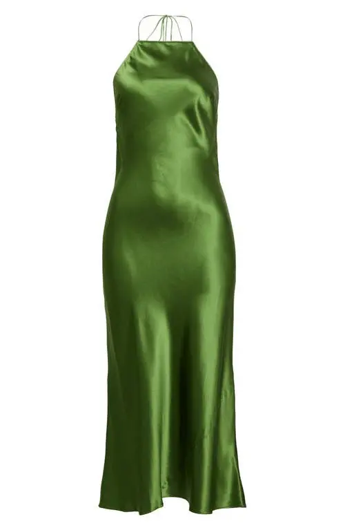 REFORMATION Sleeveless Silk Maxi Dress - Topiary