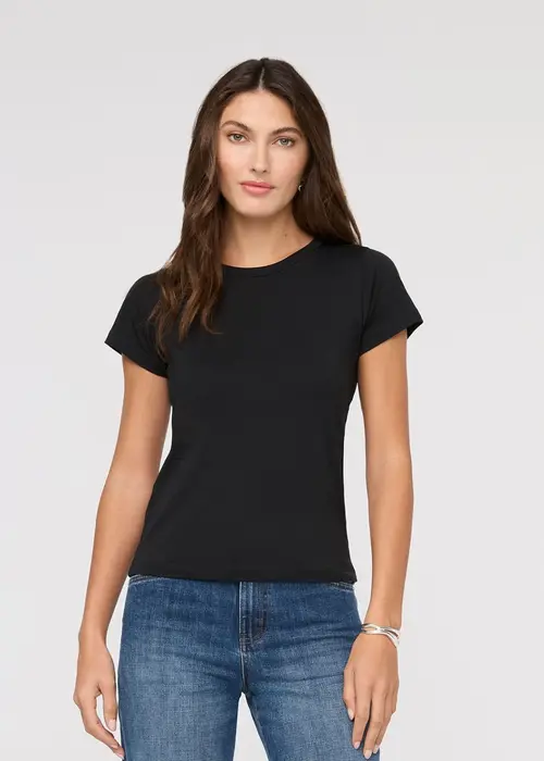DUER Pure Pima Slim Crew Neck T-shirt - Black