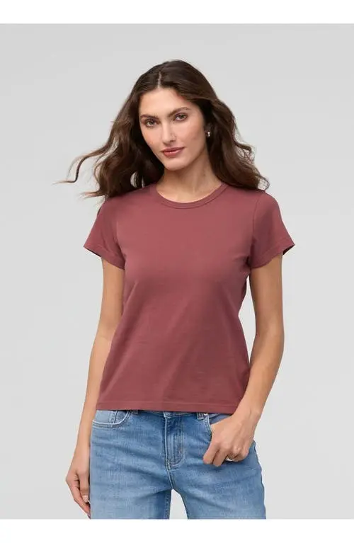 DUER Purepima Slim Crew - Red-clay