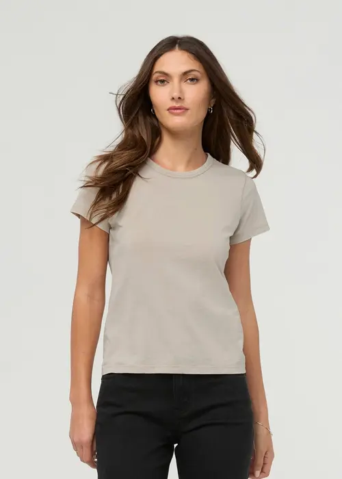 DUER Pure Pima Slim Crew Neck T-shirt - Washed Stone