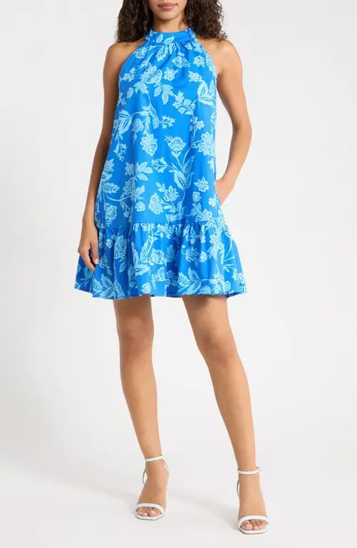 SUGARLIPS Della Floral Print Sleeveless Mini Dress