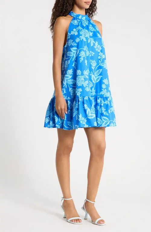 SUGARLIPS Della Floral Print Sleeveless Mini Dress