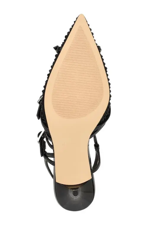 Nine West Pertee Embellished Ankle Strap Pumps - Black