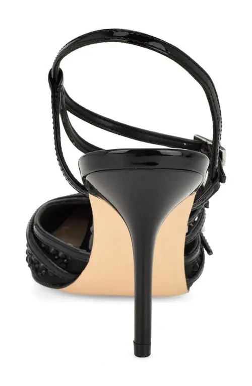 Nine West Pertee Embellished Ankle Strap Pumps - Black