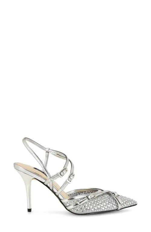 Nine West Pertee Crystal Embellished Ankle Strap Pump