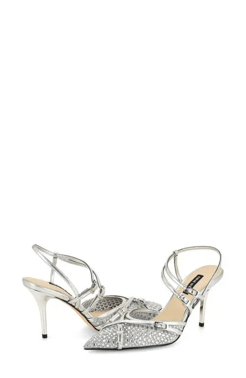Nine West Pertee Crystal Embellished Ankle Strap Pump
