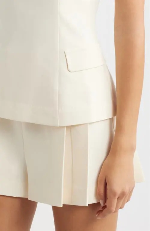 Line & Dot Cosette Sleeveless Bateau Neck Romper With Pleated Shorts