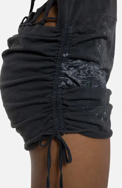 JADED LONDON Macramé Back Jersey Minidress