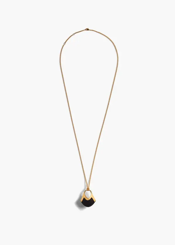 Khaite Small Lotus Pendant In Gold With - Black