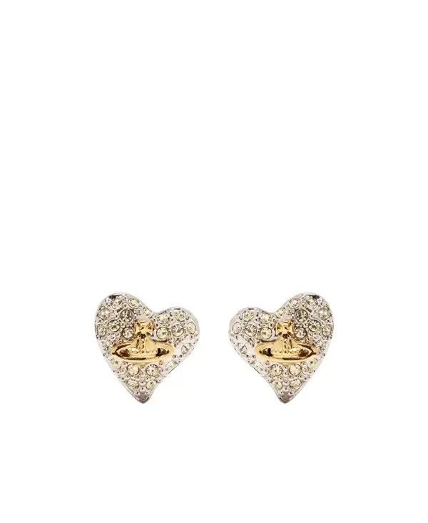 VIVIENNE WESTWOOD Petra Heart-shape Stud Earrings - Yellow