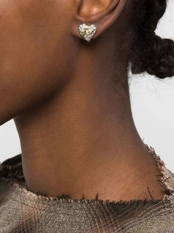 VIVIENNE WESTWOOD Petra Heart-shape Stud Earrings