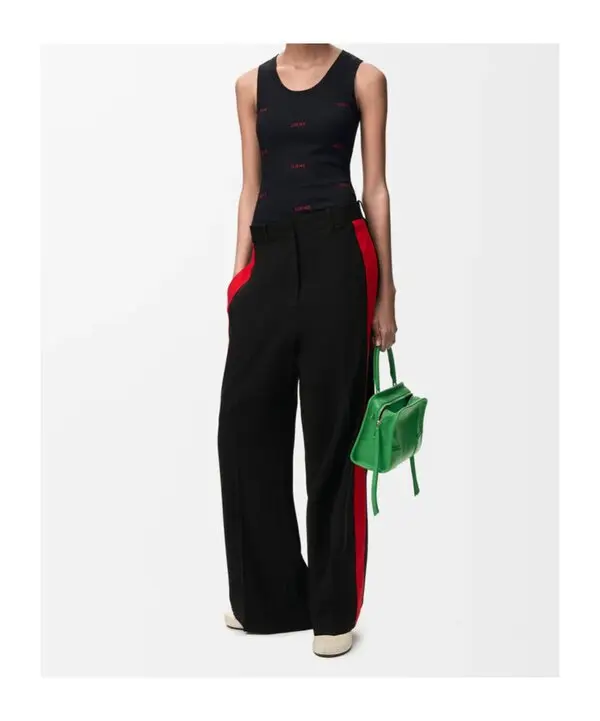 Loewe Logo-embroidered Ribbed-knit Tank Top