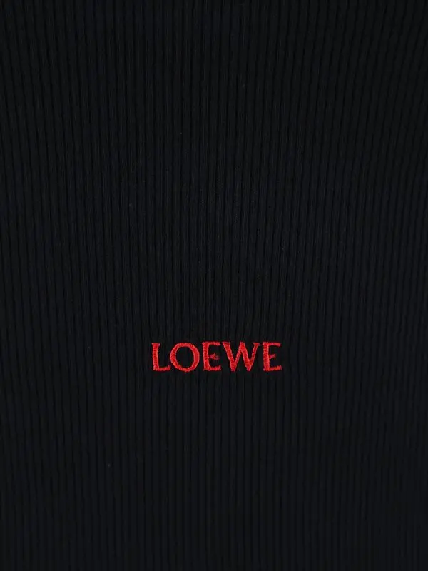 Loewe Logo Embroidered Ribbed Knit Tank Top
