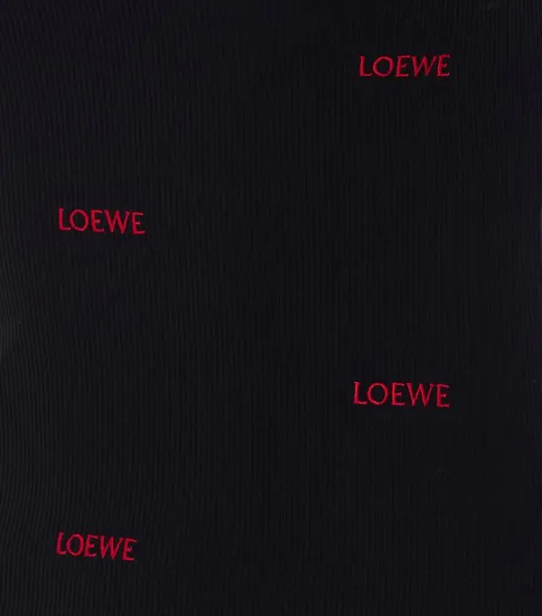 Loewe Logo Embroidered Ribbed Knit Tank Top