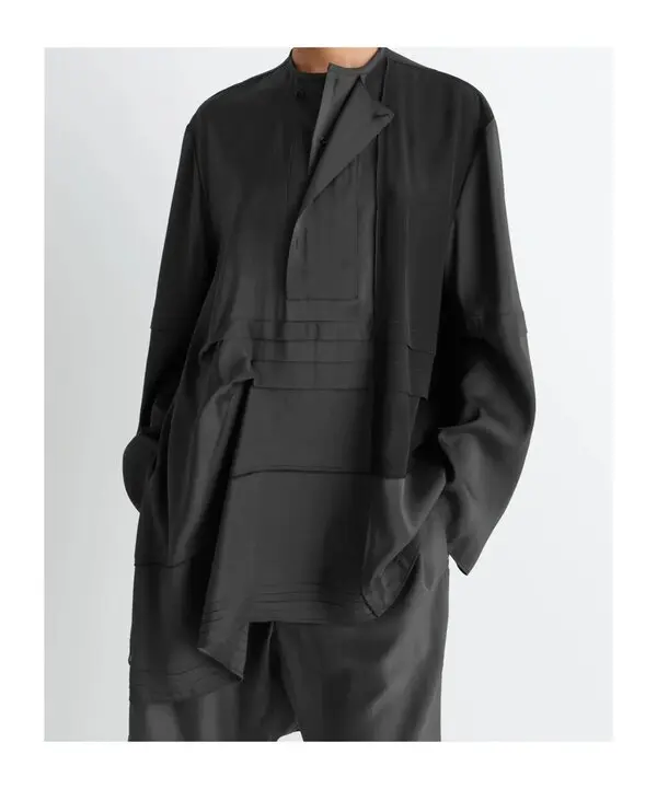 LEMAIRE Pleated Asymmetrical Blouse