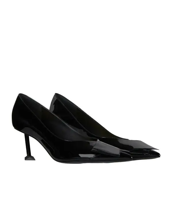 Givenchy Boudoir Fold Pumps In Patent Leather - Black