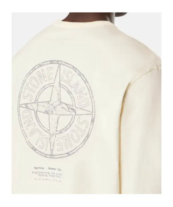 Stone Island Regular-fit Long-sleeve T-shirt With Stone Print