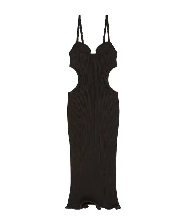 Givenchy Slashed Dress In Rib