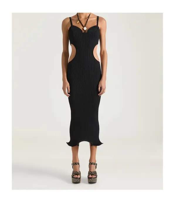 Givenchy Slashed Dress In Rib