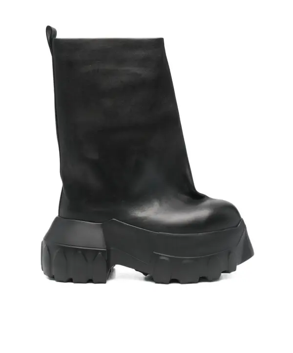 Rick Owens Round-toe Boots - Black