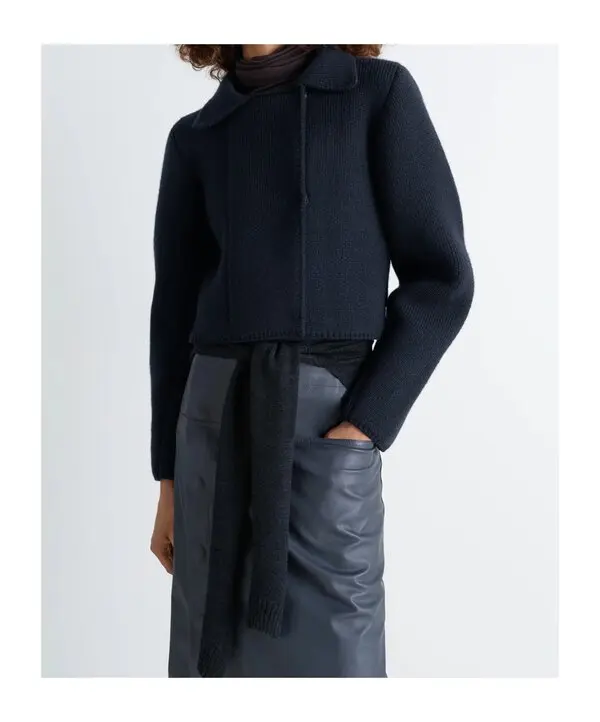 LEMAIRE Felted Double-breasted Blouson Jacket