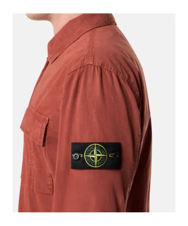 Stone Island Regular-fit Zip-up Overshirt With Pocket