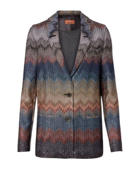 Missoni Zigzag Lamé Blazer - Black