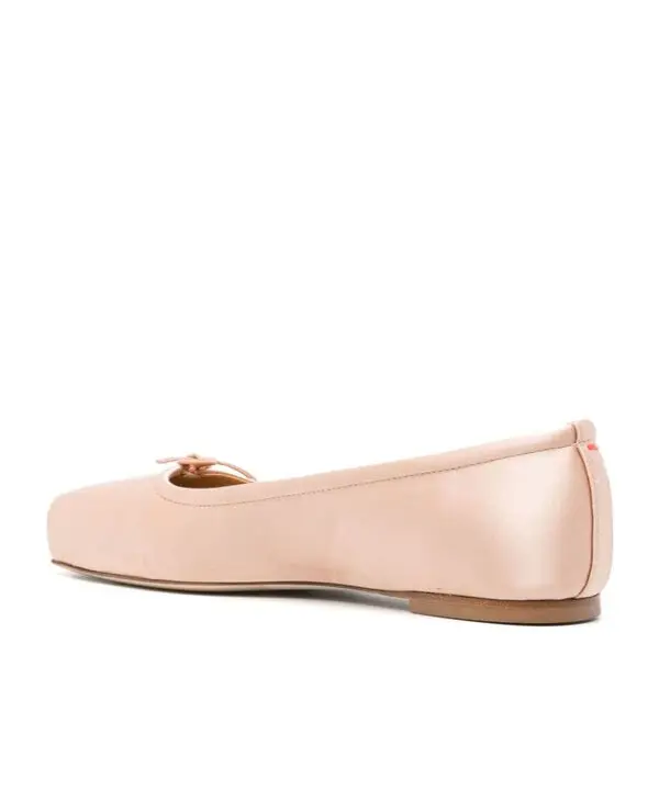 AeydĒ Square-toe Satin Ballerina Shoes