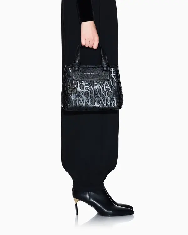 Armani Exchange Logo-charm Tote Bag