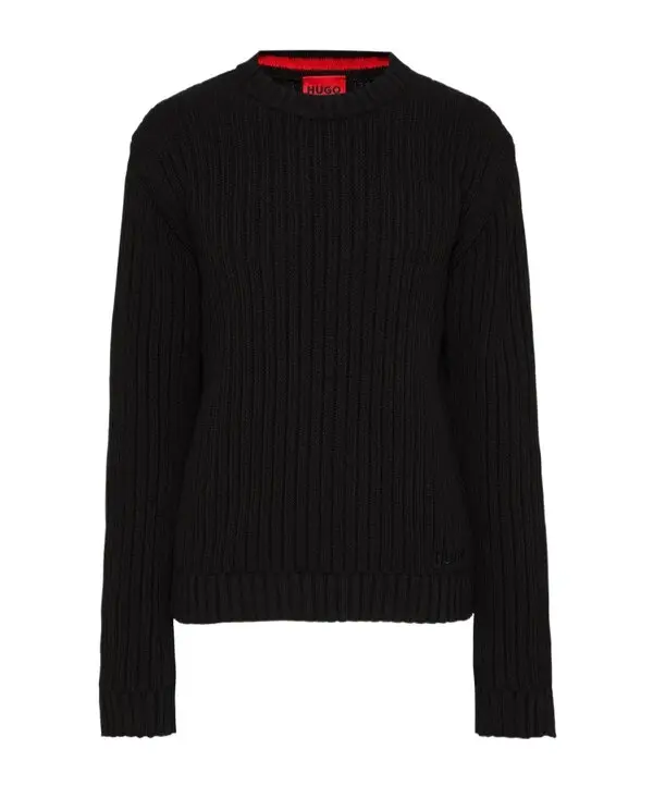 Hugo Boss Embroidered Logo Sweater - Black