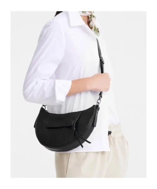 Longchamp Crescent-shaped Zipped Shoulder Bag