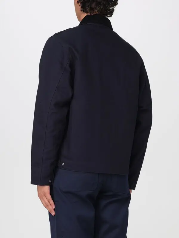 Carhartt Work In Progress Dearborn Organic Cotton Detroit Jacket With Corduroy Collar - Black