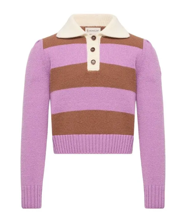 Moncler Wool Cashmere Knit Polo