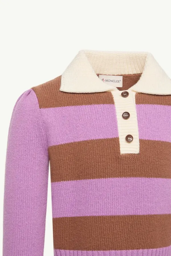 Moncler Wool Cashmere Knit Polo