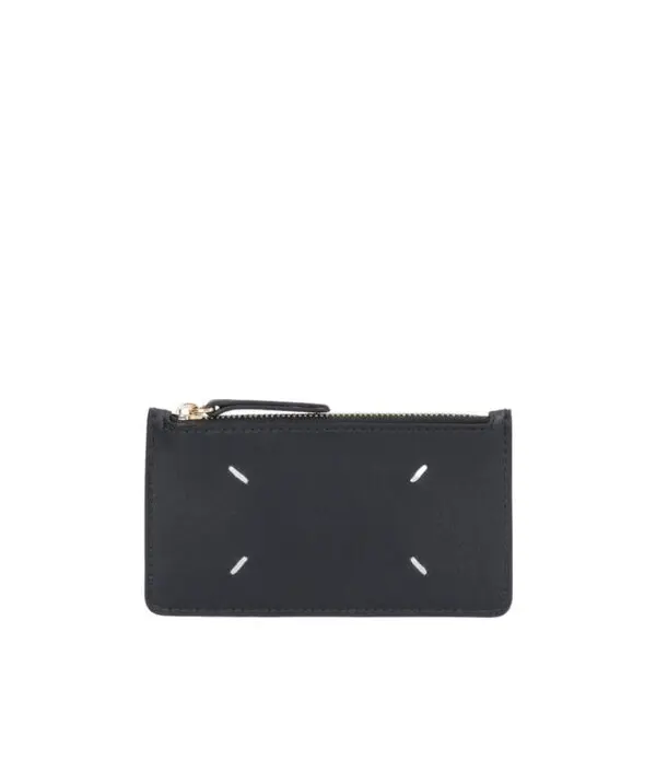 MAISON MARGIELA Four-stitch Detailed Coin Purse - Black